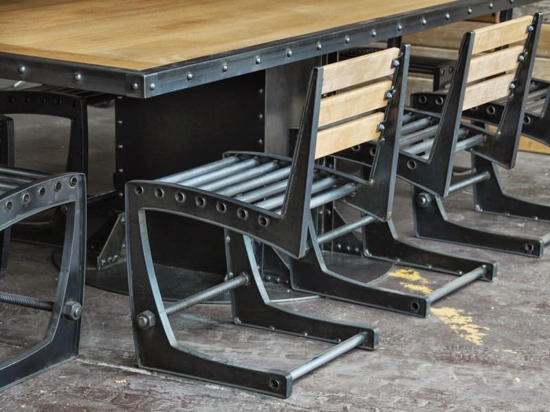 I Beam Pedestal Base Dining Table – Model #IB3 – Vintage Industrial ...
