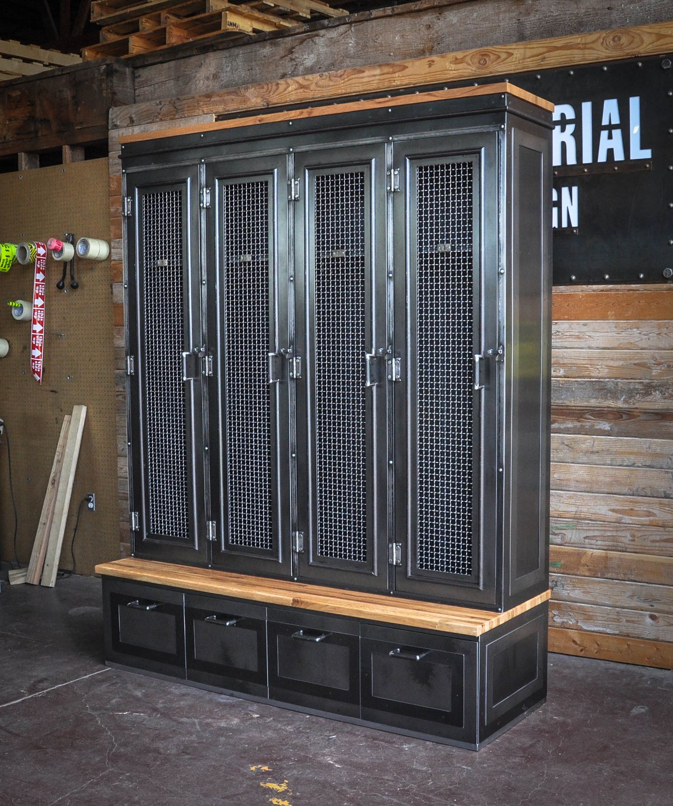 Country Club Locker Vintage Industrial Furniture