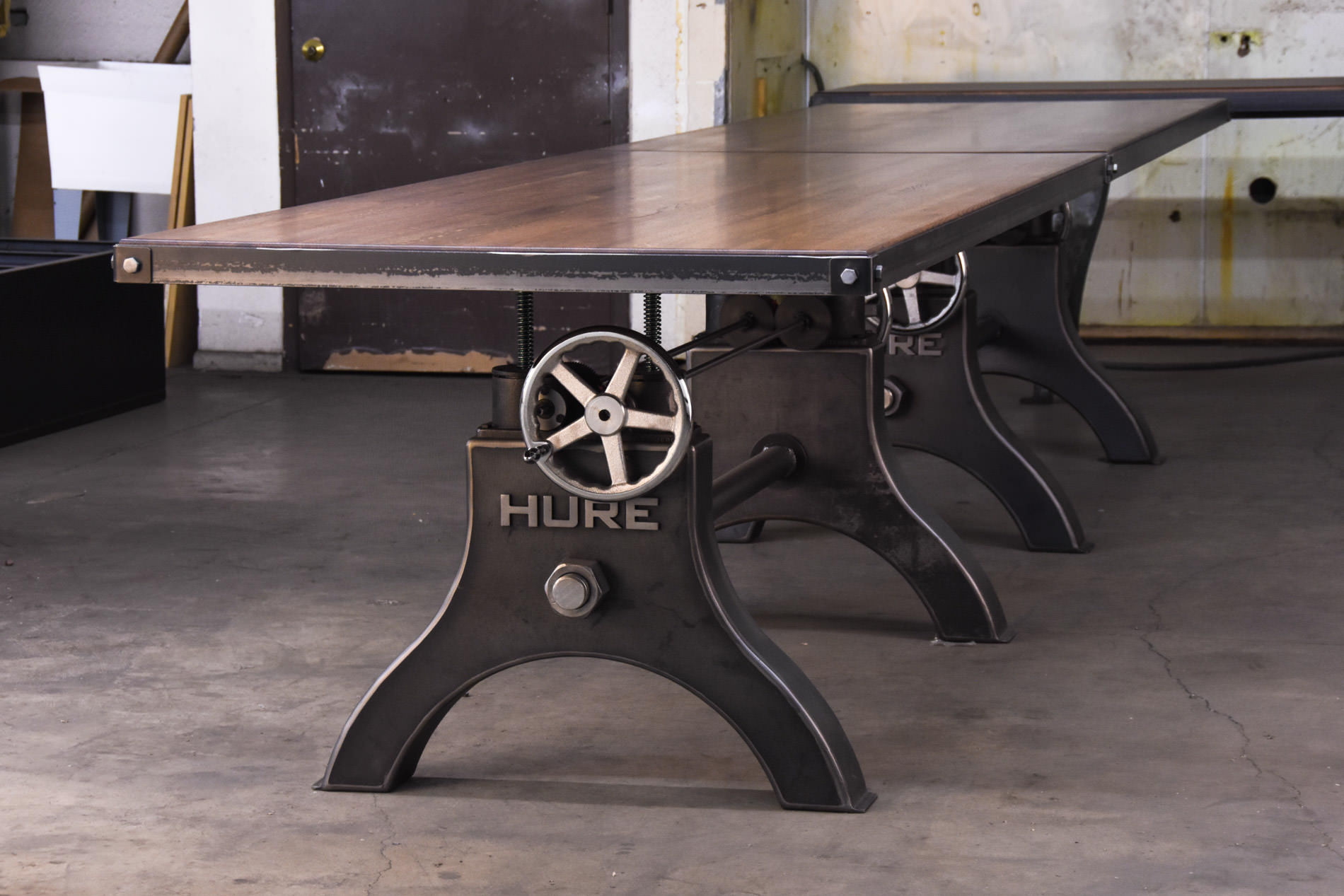Hure Crank Table – Model #HU53 | Vintage Industrial Furniture