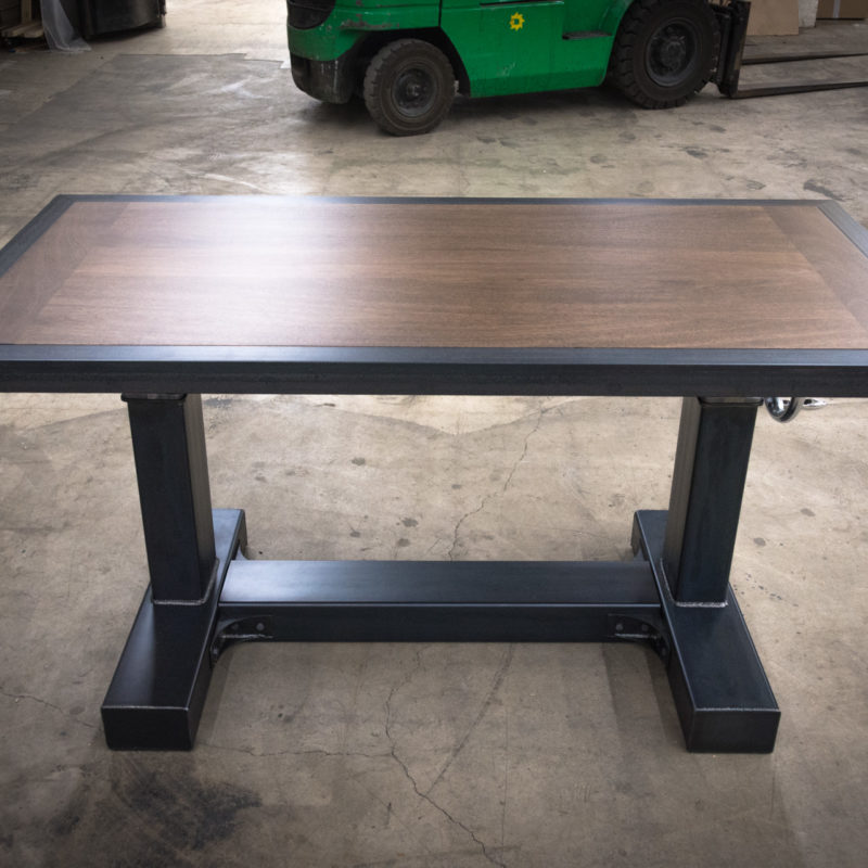 Adjustable Height Crank Desk With Mahogany Top – Model# CK35 – Vintage ...