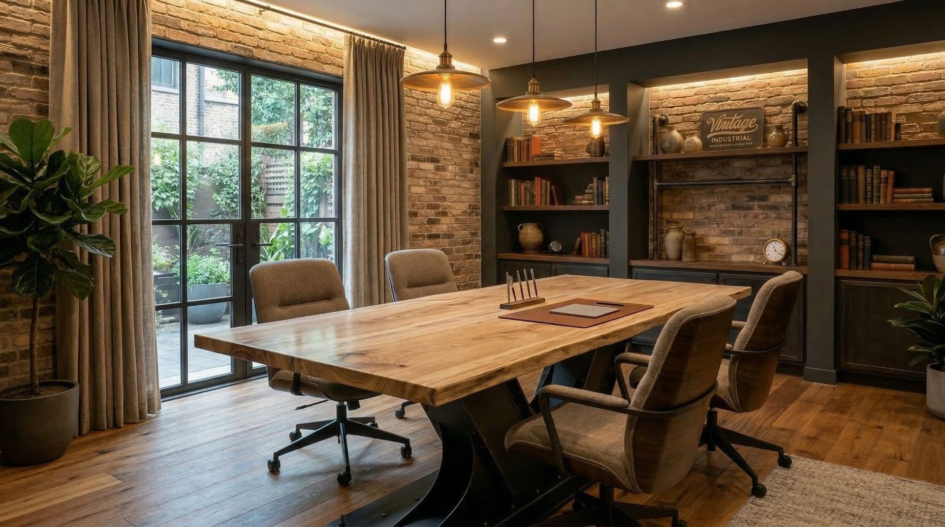 VI Beam Table With Live Edge Top - Model #VI3 - Vintage Industrial ...